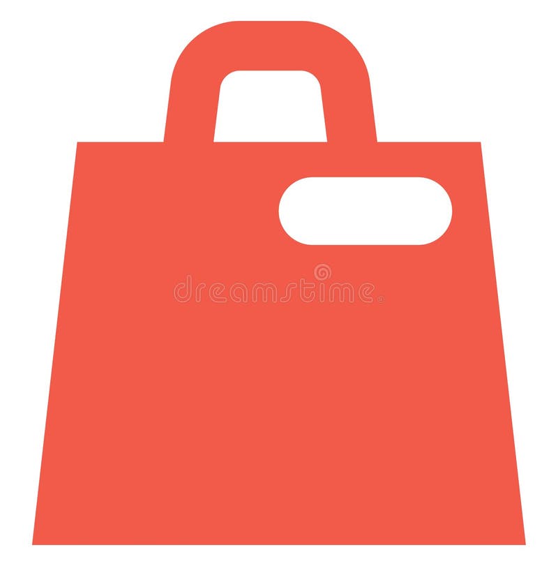Logistics red bag, icon stock vector. Illustration of person - 261058856