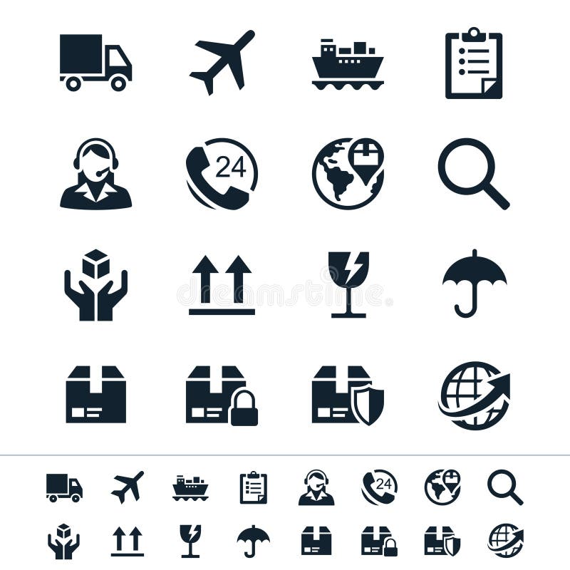 Logistics and Shipping Icon Stock Vector - Illustration of fast ...