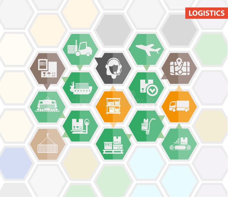 Logistics and Shipping Types Infographics Vector Template Banners Stock ...