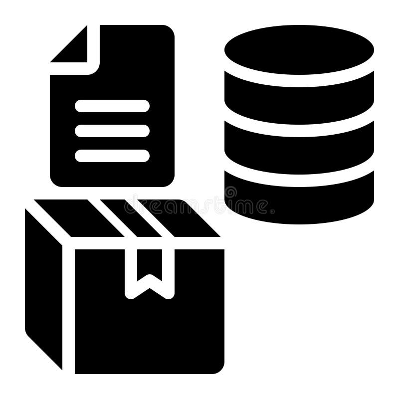 Logistics Database, Product Database, Inventory Database Glyph Solid ...