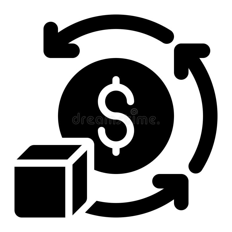 Cash Flow, Product, Logistics Glyph Solid Icon Stock Vector ...