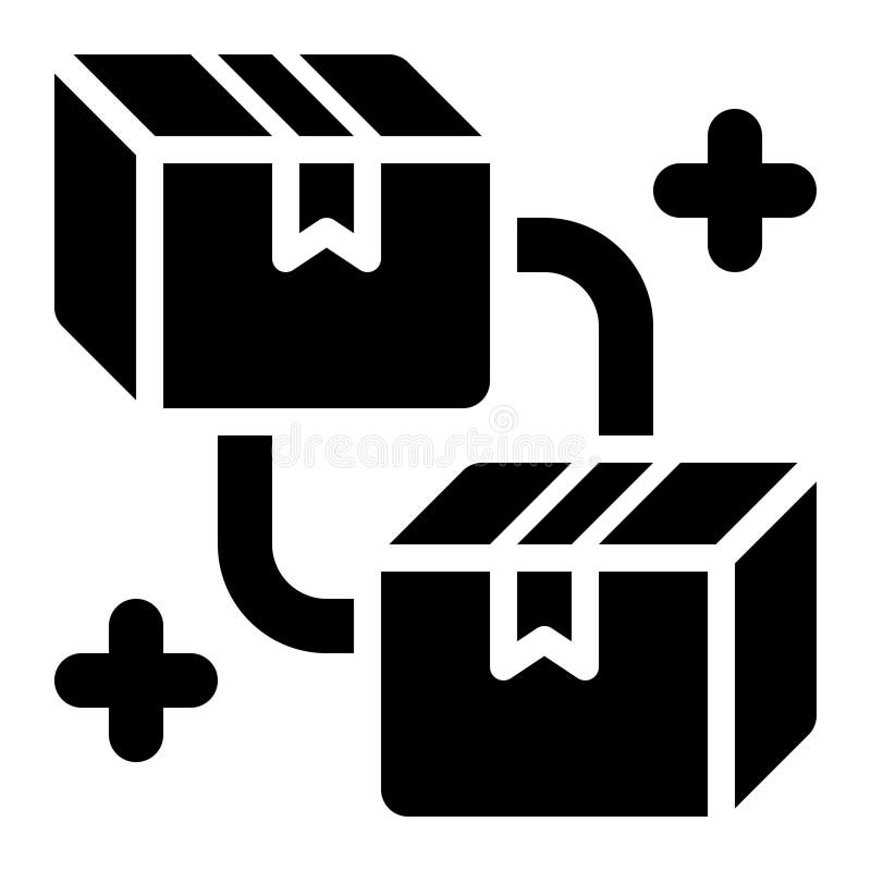 Bundling, Bundle, Combine Glyph Solid Icon Stock Vector - Illustration ...