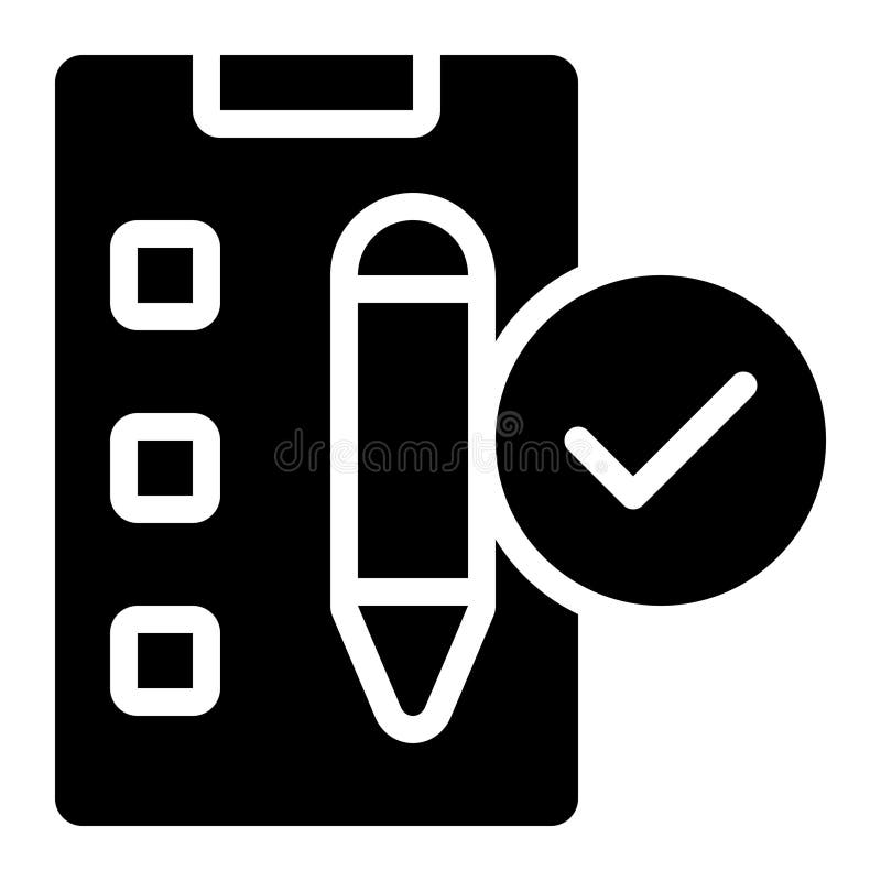 Order Completed, Order Confirmed, Order Accepted Glyph Solid Icon Stock ...