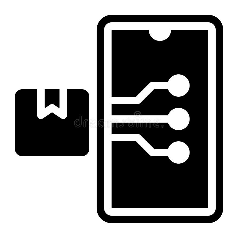 Logistics Application, Logistics App, Logistics Glyph Solid Icon Stock ...