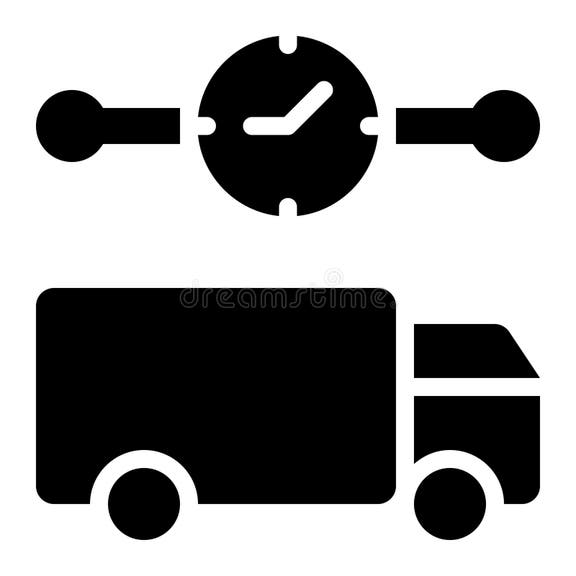Lead Time, Delivery, Delivery Time Glyph Solid Icon Stock Vector ...