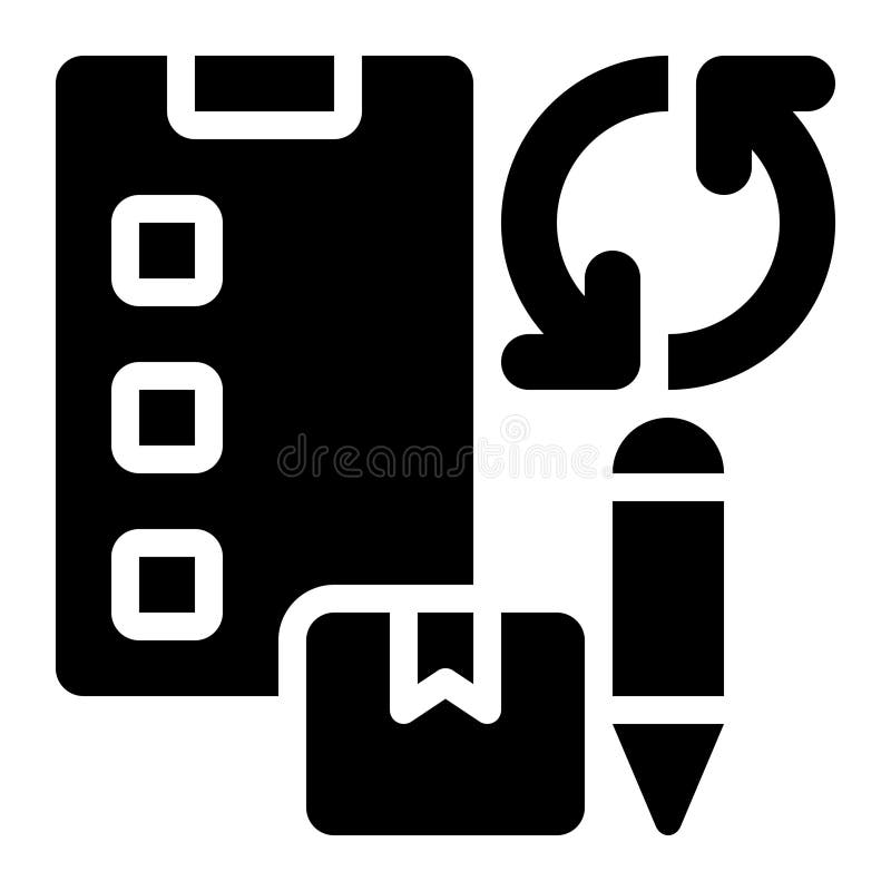 Repeat Order, Update, Order Glyph Solid Icon Stock Vector ...