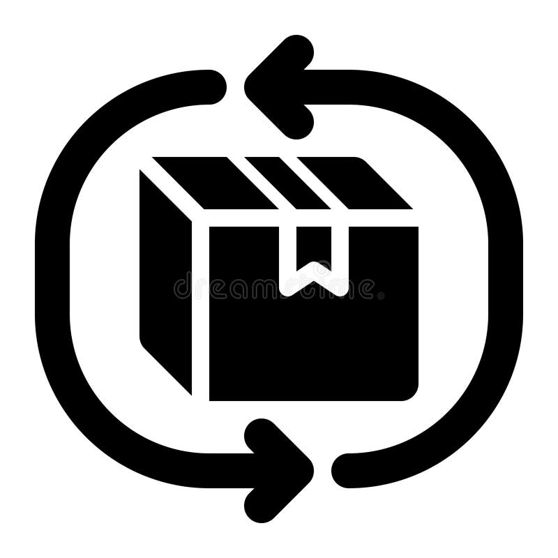 Update Product, Recycle Product, Updating Glyph Solid Icon Stock Vector ...