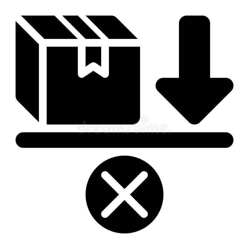 Minimum Stock, Level, Limit Glyph Solid Icon Stock Vector ...