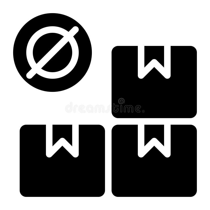 Zero Inventory, Out of Stock, Zero Glyph Solid Icon Stock Vector ...
