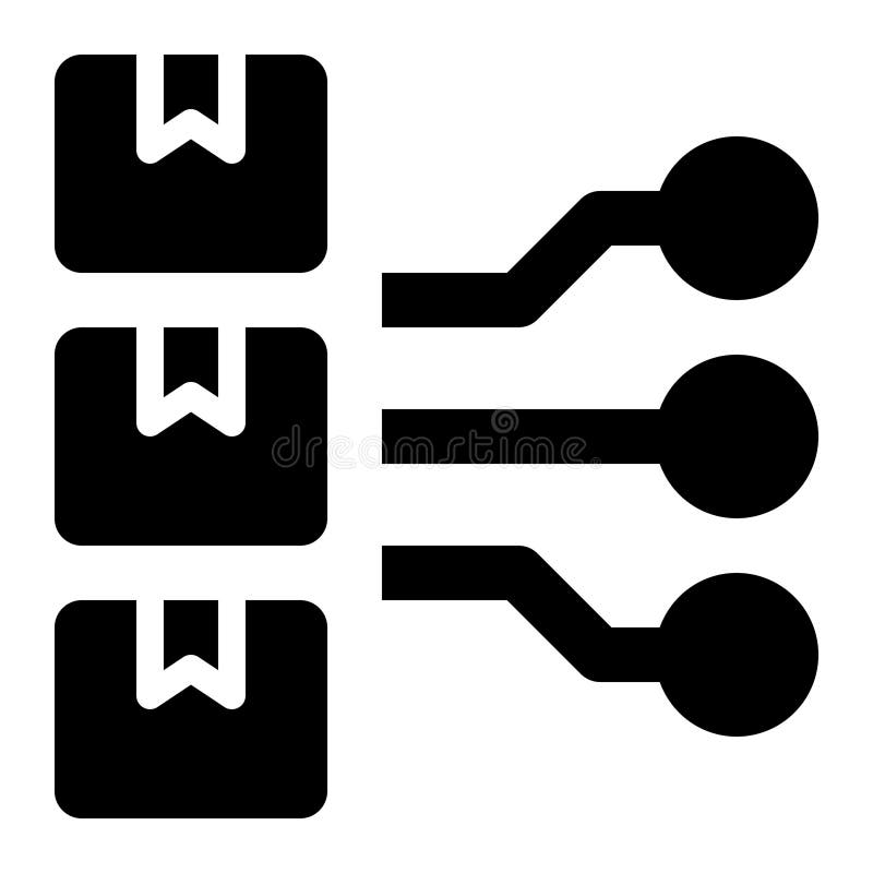 Logistic System, Logistics Management, System Glyph Solid Icon Stock ...