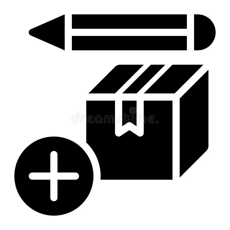 Input Product, Entry Product, Add Product Glyph Solid Icon Stock Vector ...