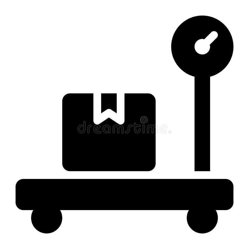 Weight Scale, Weigher, Weight Balance Glyph Solid Icon Stock Vector ...