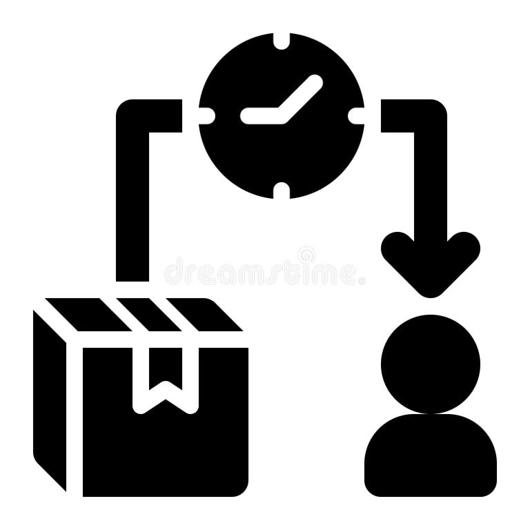 Lead Time, Delivery, Logistics Glyph Solid Icon Stock Vector ...