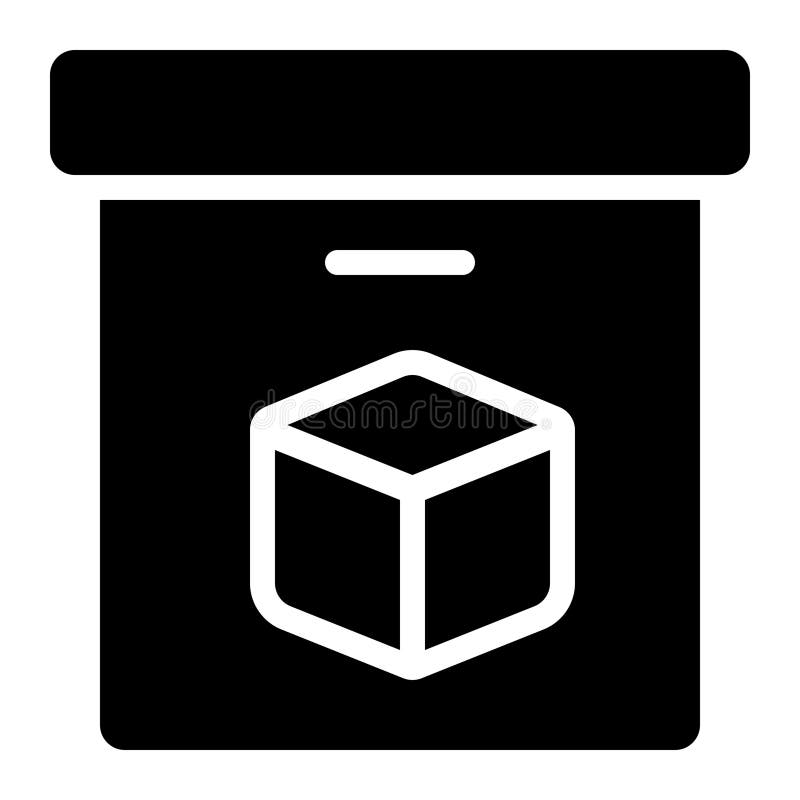 Delivery Box, Package, Parcel Glyph Solid Icon Stock Vector ...