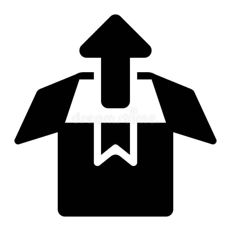 Open Box, Open Package, Open Packaging Glyph Solid Icon Stock Vector ...