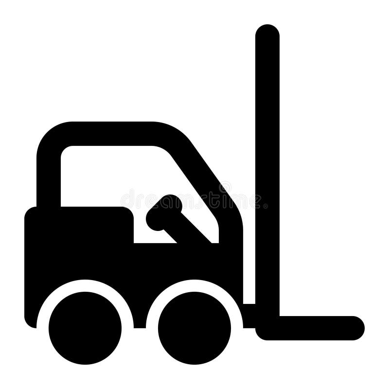 Forklift, Loader, Lift Truck Glyph Solid Icon Stock Vector - Illustration of presentation ...