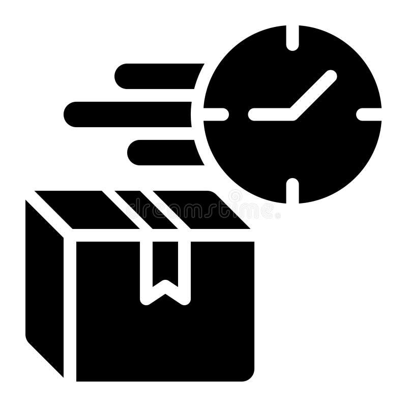 Express Delivery, Fast Delivery, Delivery Time Glyph Solid Icon Stock ...