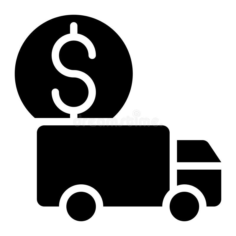Shipping Cost, Delivery Cost, Transportation Cost Glyph Solid Icon ...