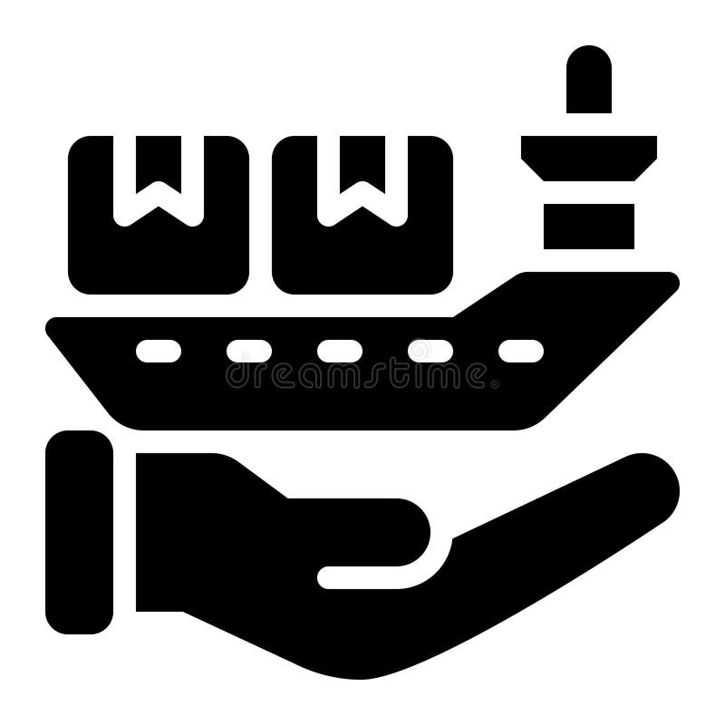 Freight Forwarder, Service, Freight Forwarding Glyph Solid Icon Stock ...