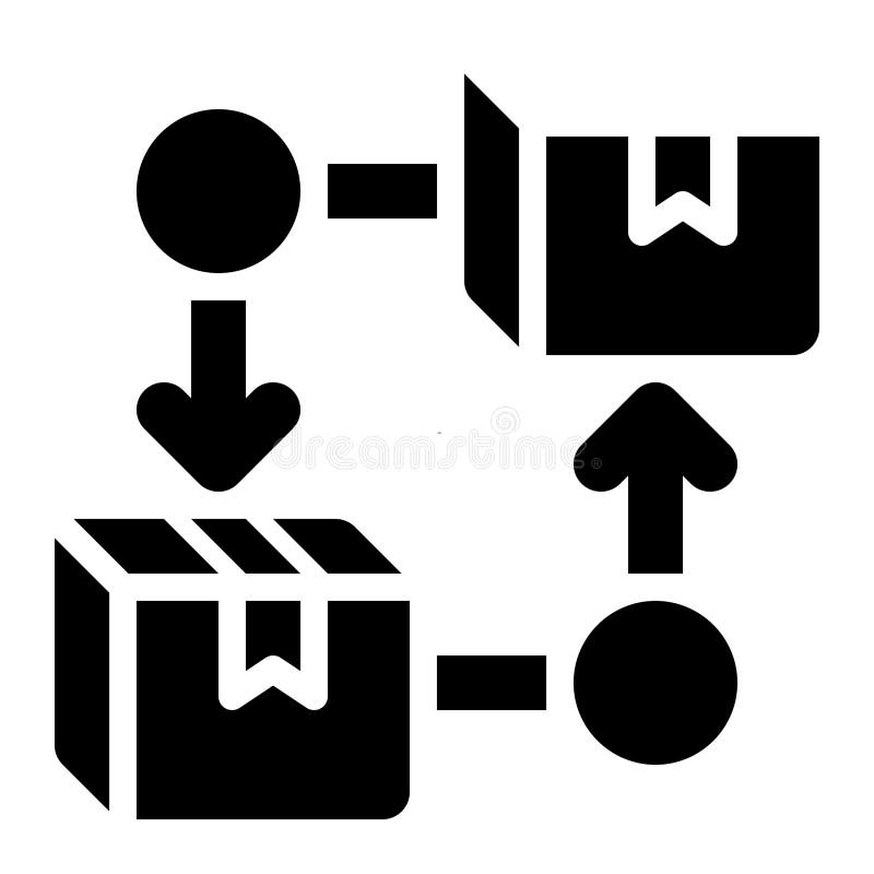 Goods Movement, Product Movement, Supply Chain Glyph Solid Icon Stock ...