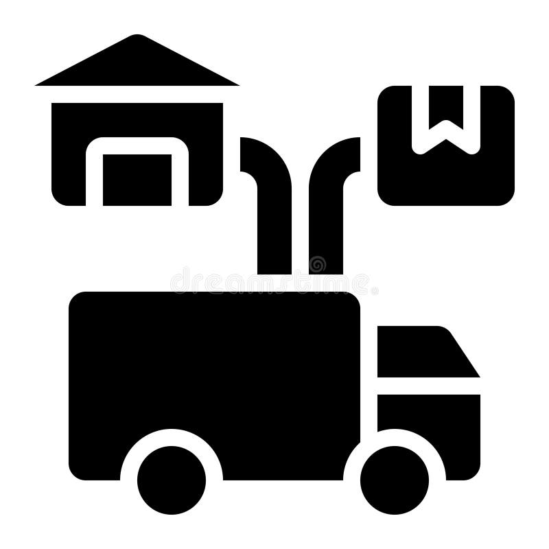 Inbound Logistics, Logistics, Supply Chain Glyph Solid Icon Stock ...