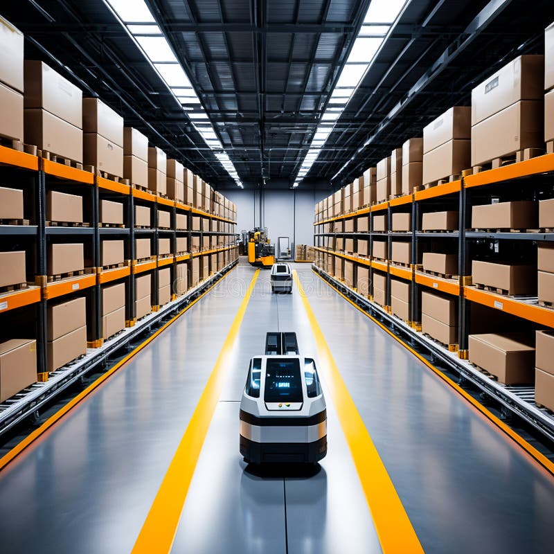 Logistics, Storage and Distribution of Merchandise Stock Illustration ...