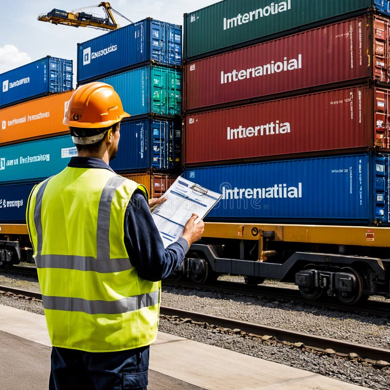 Logistics, Storage and Distribution of Merchandise Stock Illustration ...