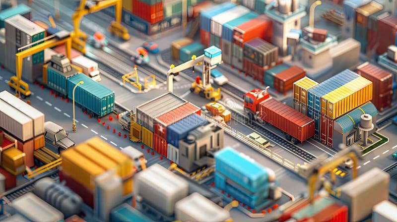 Logistics and Supply Chain Management, Showcasing Bustling Warehouses ...