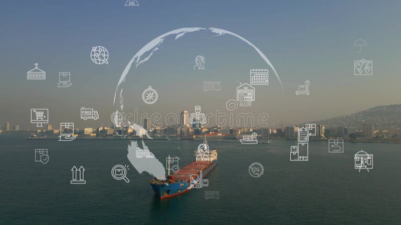 Logistics and Technology Concept. IoT Internet of Things. Communication ...