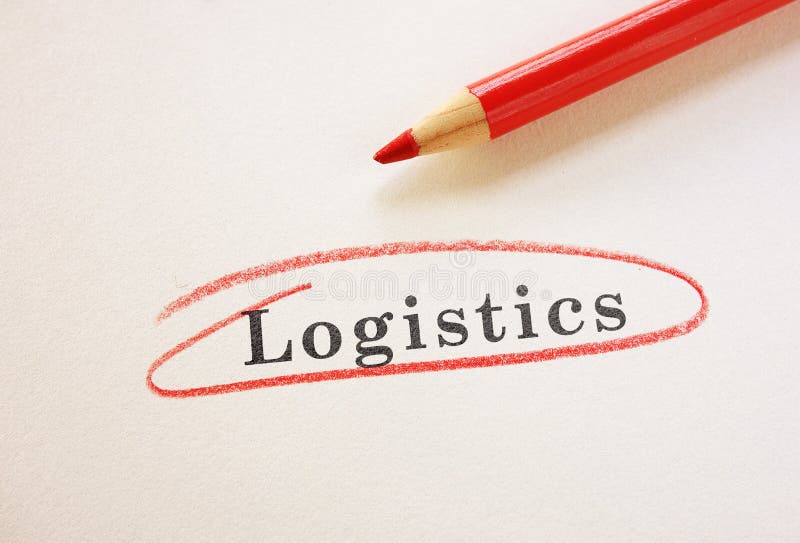 LOGISTICS Text on Folder Register with Office Tools Stock Photo - Image ...