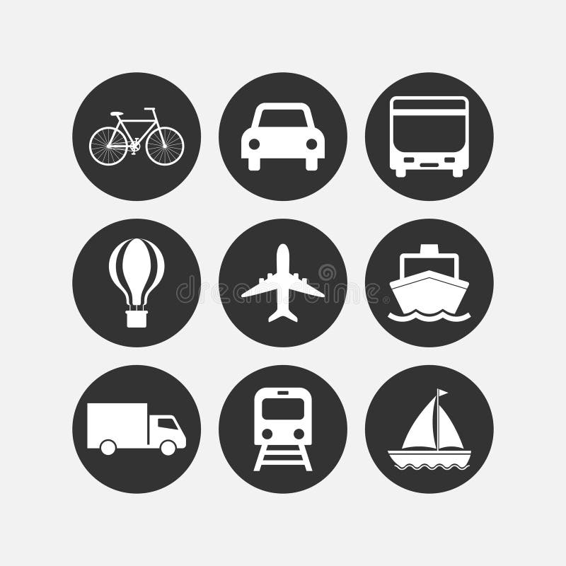 Logistics, Transport, Vehicle Icon. Vector Illustration, Flat Design ...