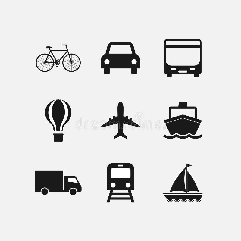 Logistics, Transport, Vehicle Icon. Vector Illustration, Flat Design ...