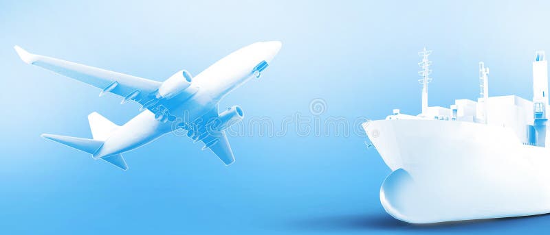 Logistics and Transportation of Cargo Ship Industry and Cargo Plane ...