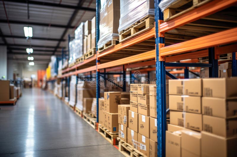 Logistics and Transportation Concept. Product Distribution Center Stock ...