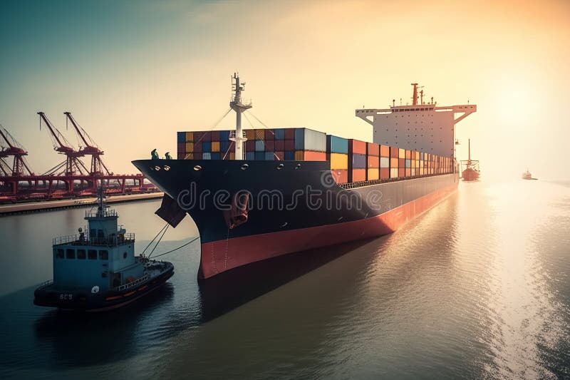 Logistics and Transportation of Container Cargo Ship, Generative AI ... Logistics and Transportation of Container Cargo Ship, Generative AI ...