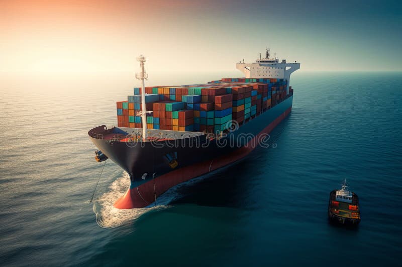Logistics and Transportation of Container Cargo Ship, Generative AI ... Logistics and Transportation of Container Cargo Ship, Generative AI ...