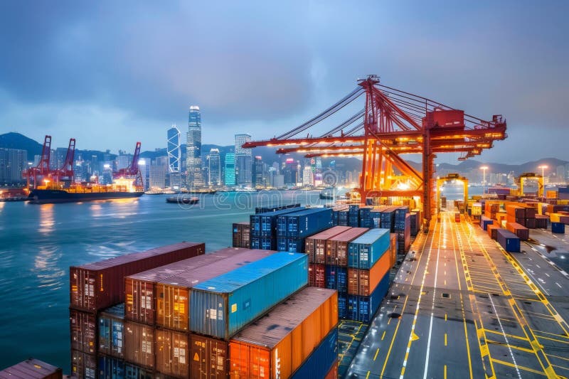 Logistics and Transportation of Container Cargo Ship, Global ...