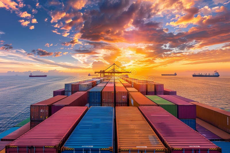 Logistics and Transportation of Container Cargo Ship, Global ... Logistics and Transportation of Container Cargo Ship, Global ...