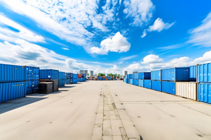 Logistics and Transportation of Container Cargo Ship. Logistic Import ...