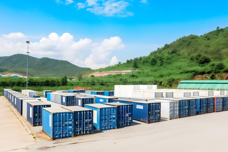 Logistics and Transportation of Container Cargo Ship. Logistic Import ...