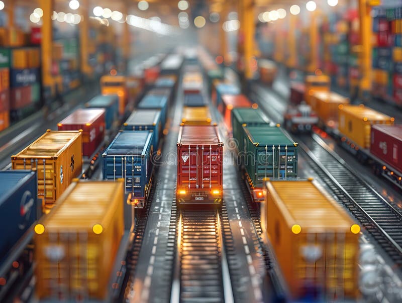 Logistics and Transportation of Container Cargo Ship and Cargo Plane ...