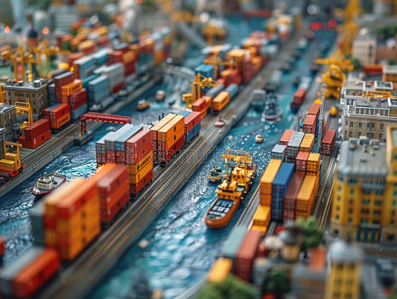 Logistics and Transportation of Container Cargo Ship and Cargo Plane ...