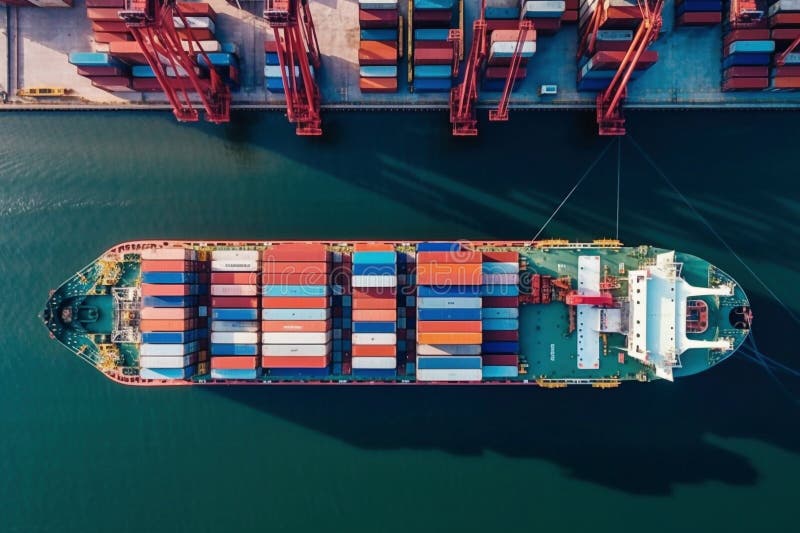 Logistics and Transportation of Container Cargo Ship and Cargo Plane ...