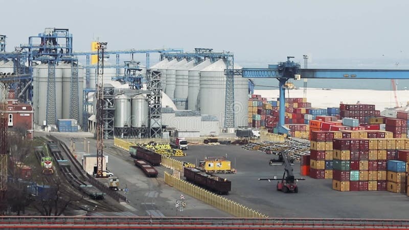 Many Large Iron Freight Containers are Stacked on Top of Each Other for ...