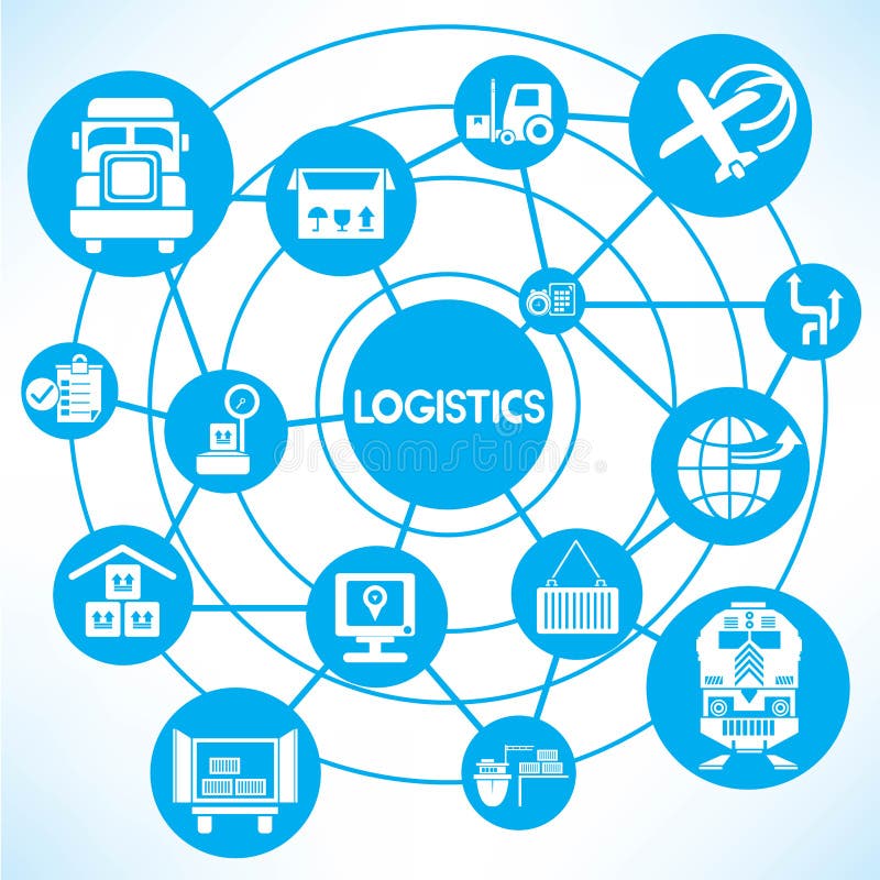 Logistics stock illustration. Illustration of circle - 50184832