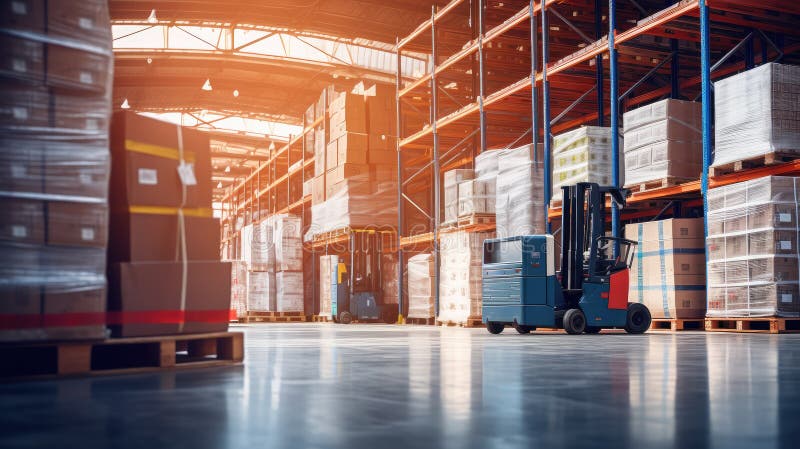 Logistics and Transportation Warehouse Stock Illustration ...