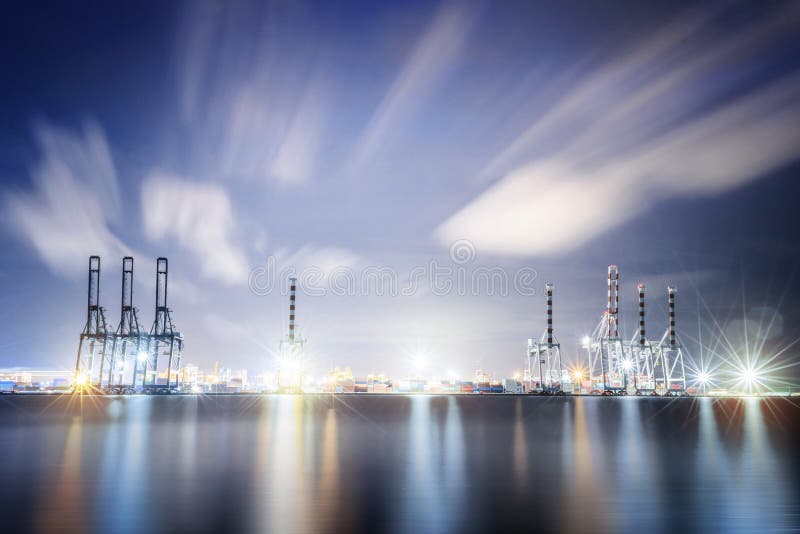 Working in the Shipyard, Even Though Tired, Keep the Spirit Stock Image ...