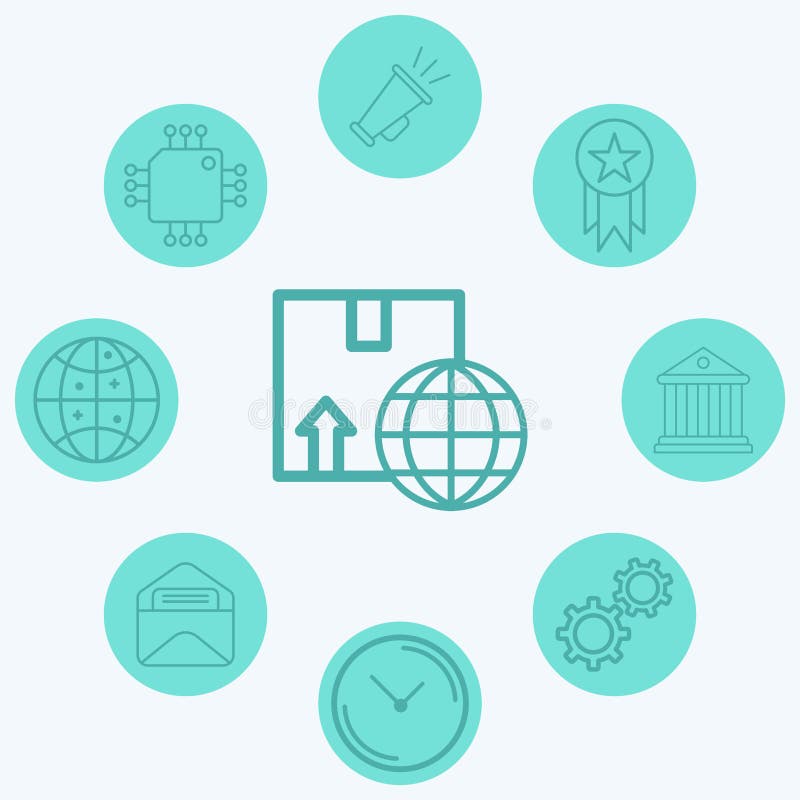 Logistics Vector Icon Sign Symbol Stock Illustration - Illustration of ...