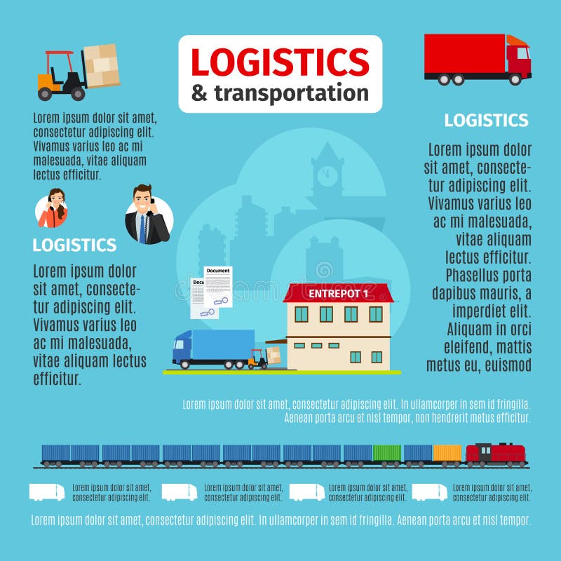 Logistics Vector Infographic Design Stock Vector - Illustration of ...
