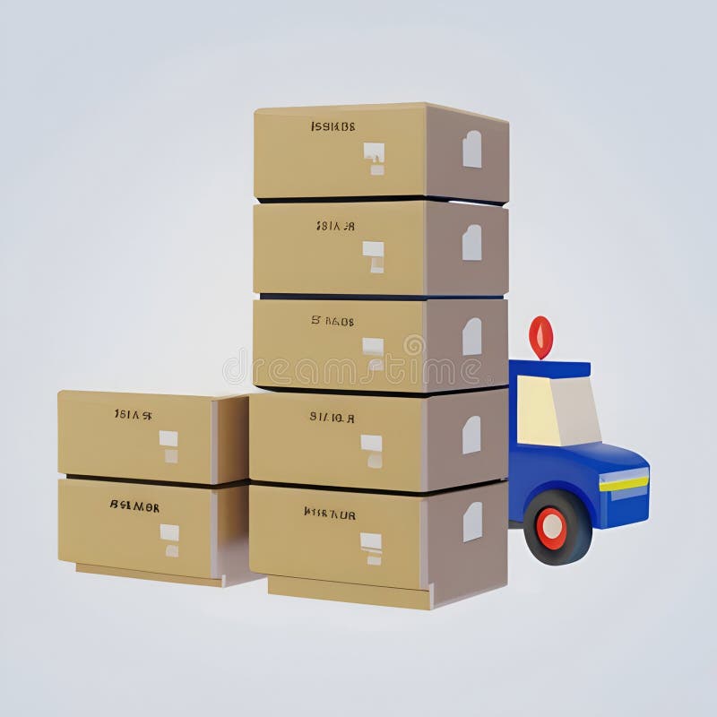 Logistics Warehouse Concept Pallets of Food Ready for Delivery Stock ...